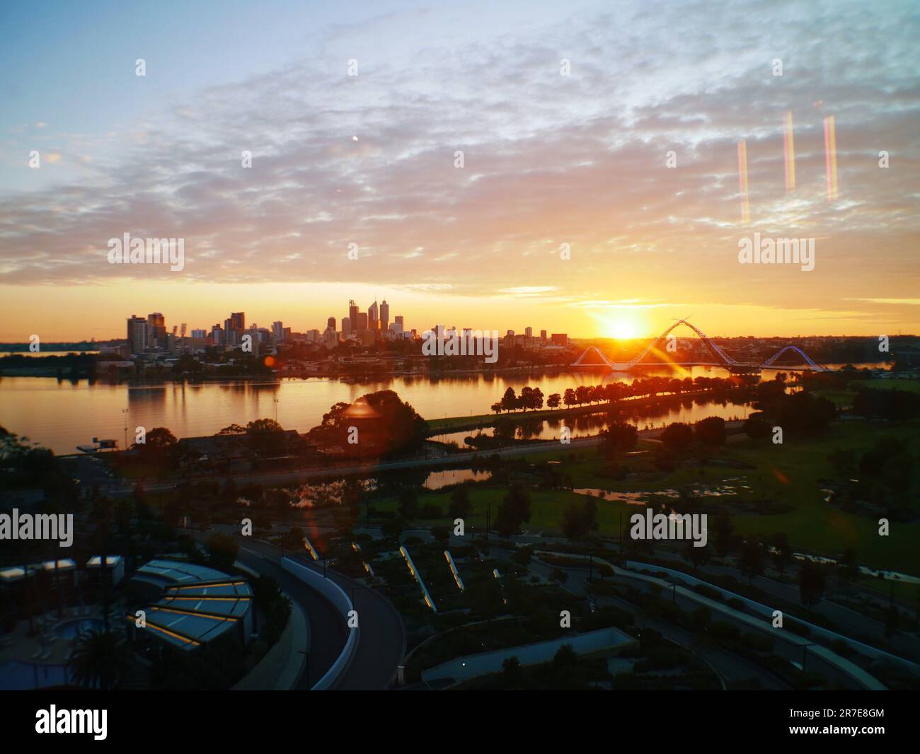Perth City at Sunset, Crown Towers, Perth Western Australia Stock Photo ...