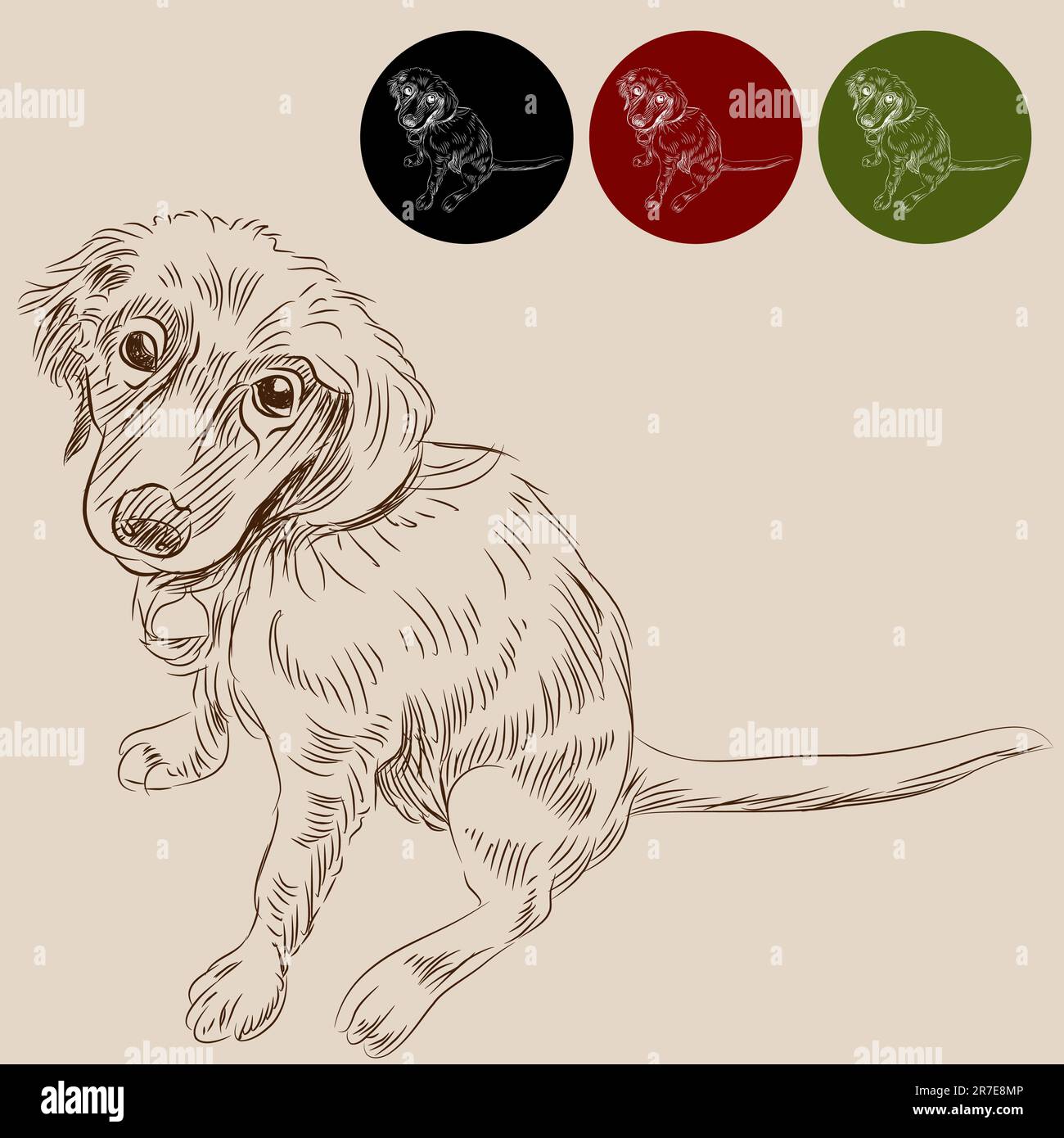 Sad labrador Stock Vector Images - Alamy
