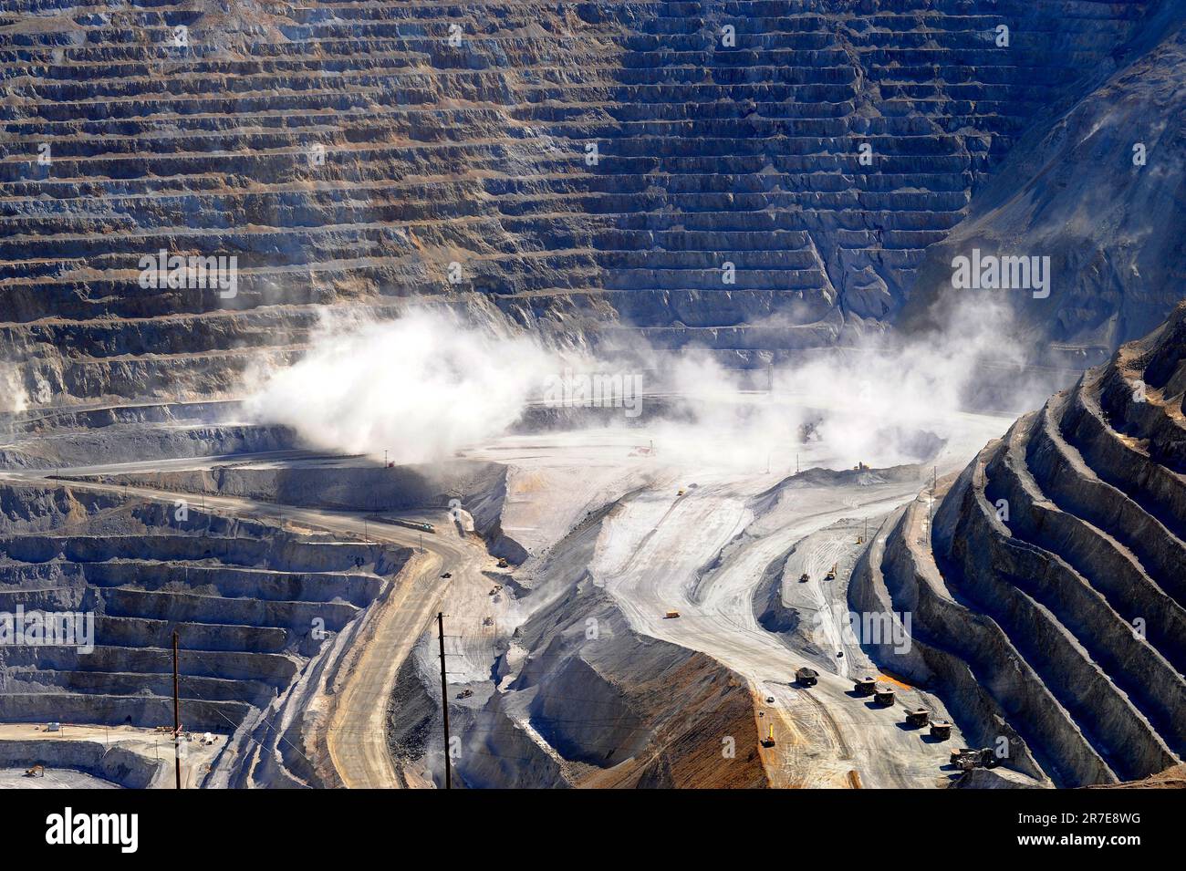 Bingham Canyon Mine at the time of the controlled explosion. Bingham ...