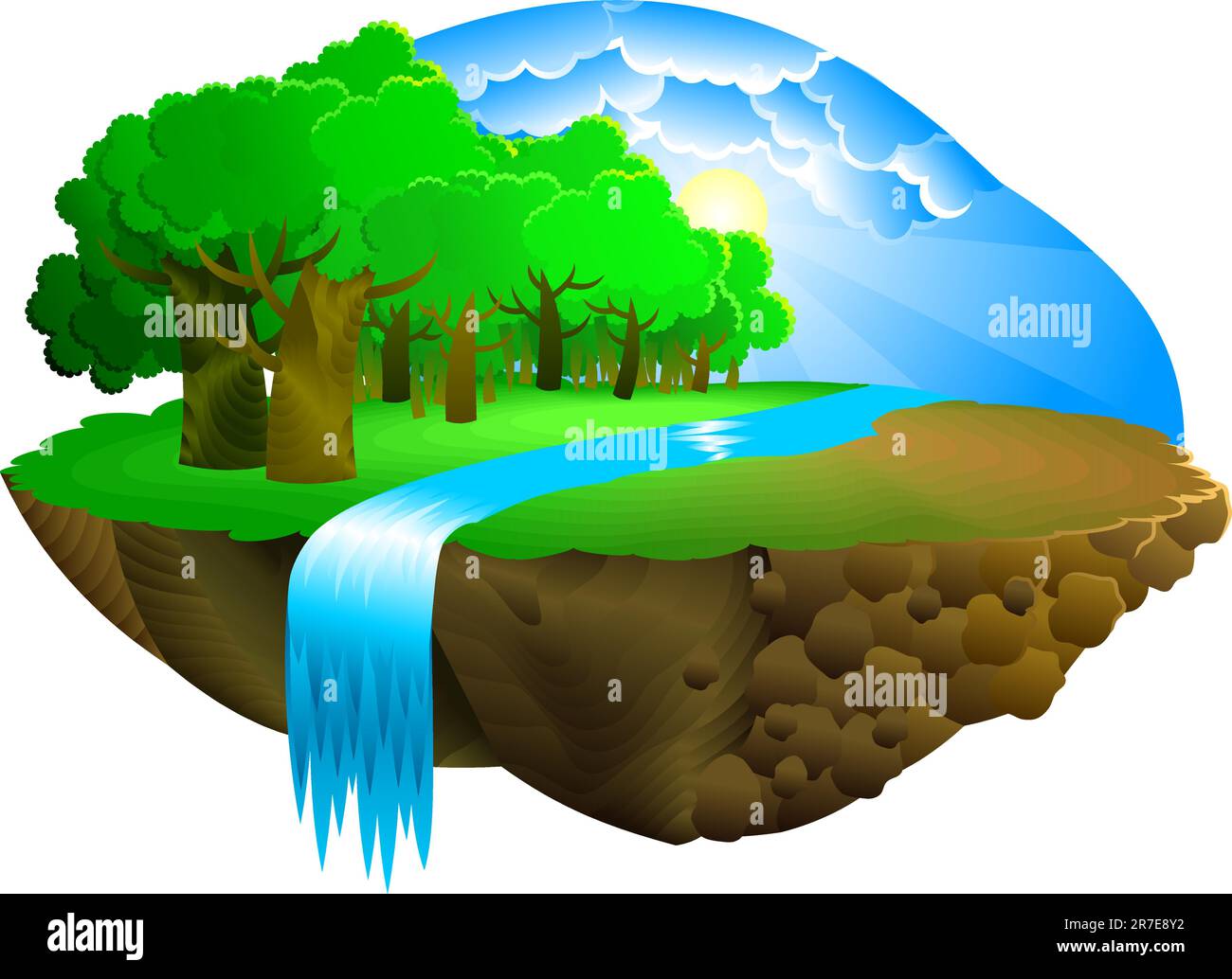 vector illustration of a conceptual landmass Stock Vector Image & Art ...