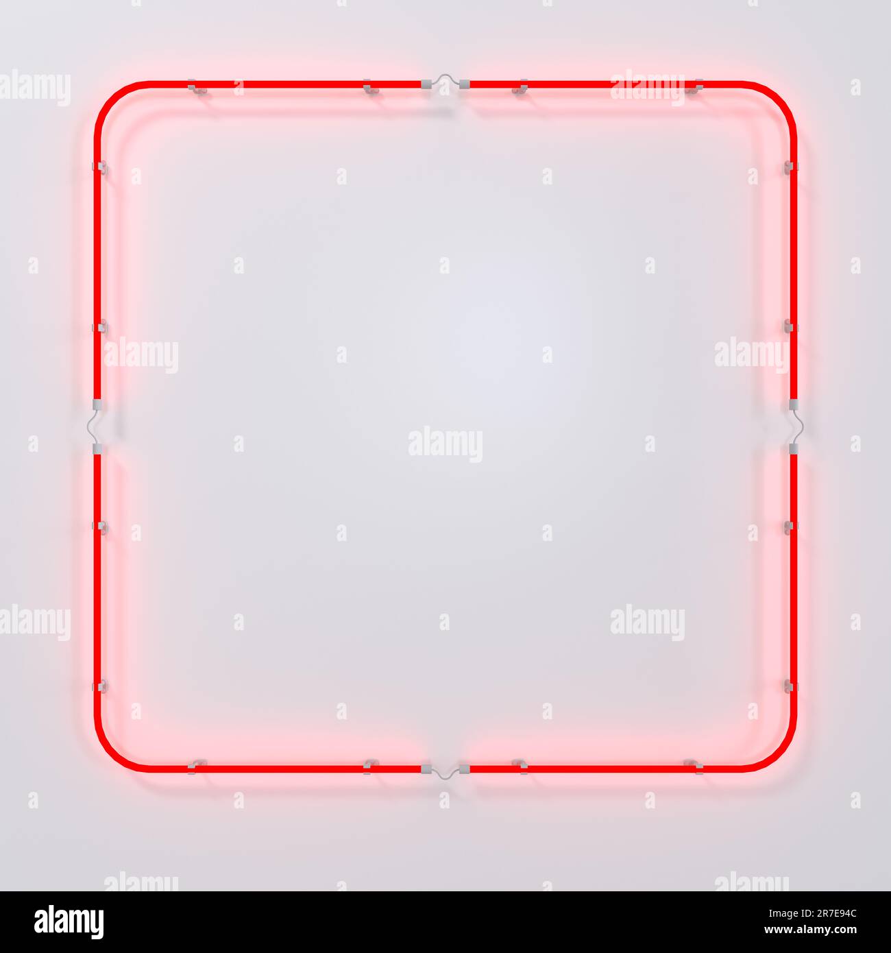 Neon frame sign in the shape of rectangle. 3d illustration Stock Photo ...