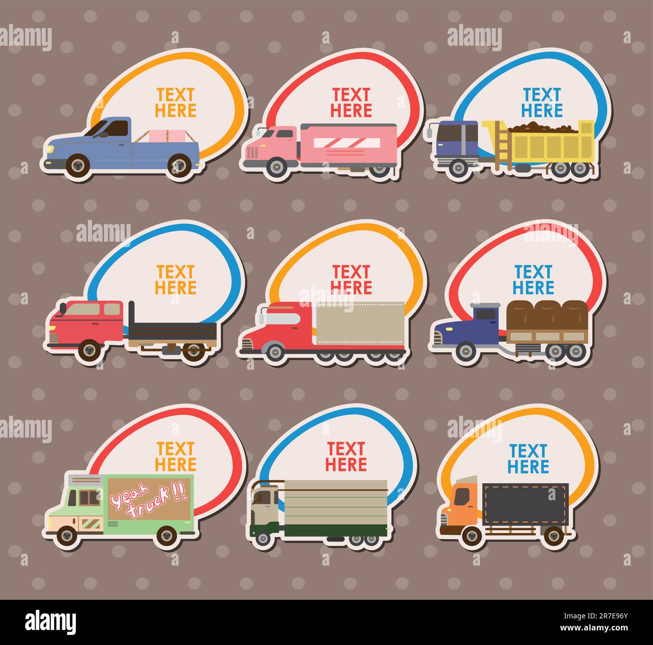 Truck Stickers ,vector Stock Vector Image & Art - Alamy