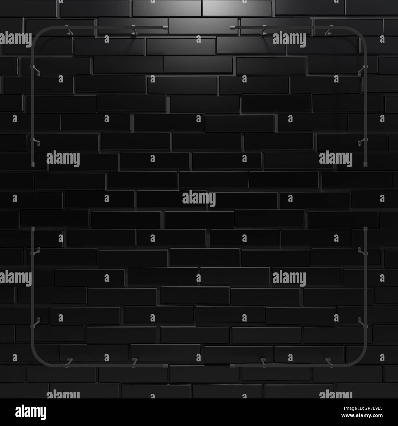 Black frame on dark textured background. 3d illustration Stock Photo ...