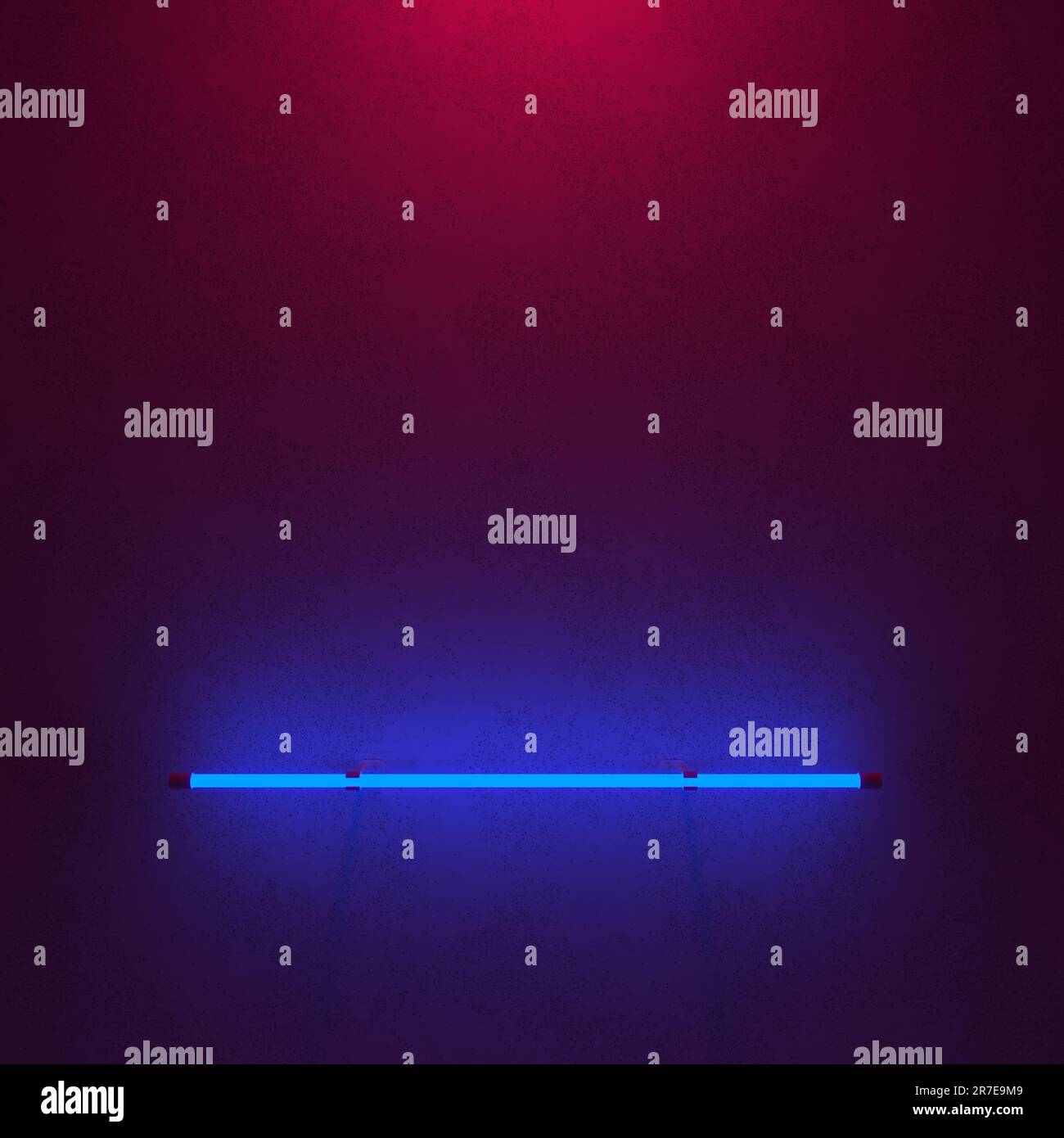 Neon linear lamps with a gradient multi-colored luminous glow. Dark ...