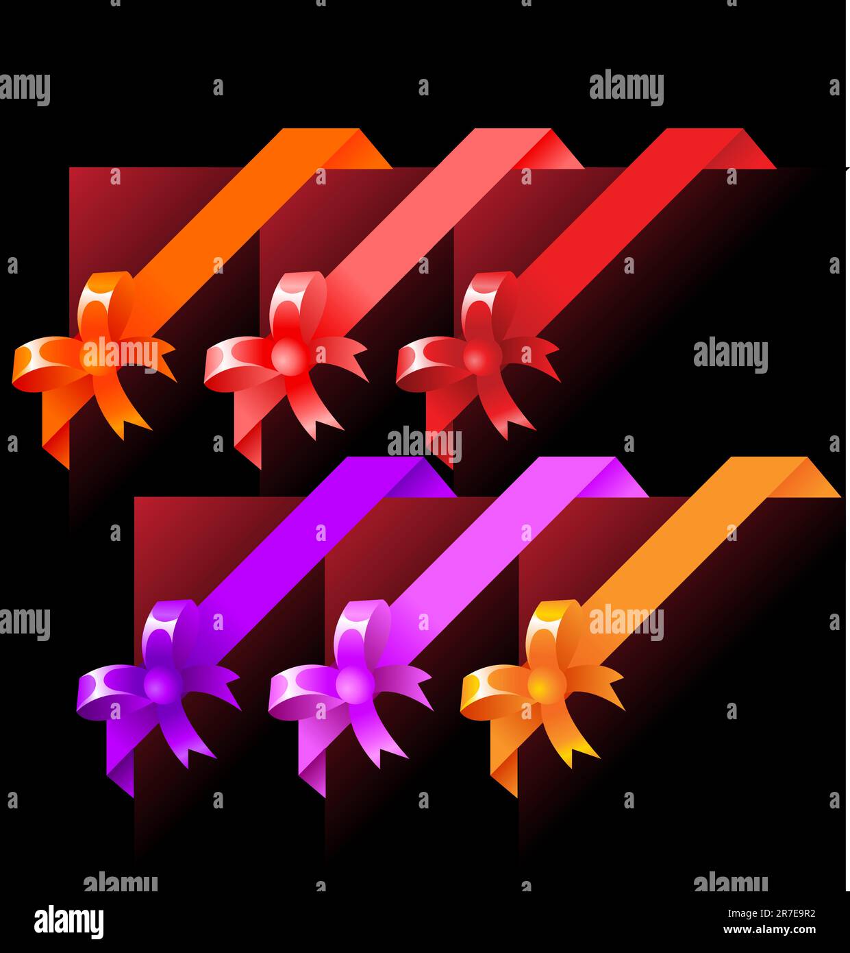 ribbons blank design template Stock Vector Image & Art - Alamy