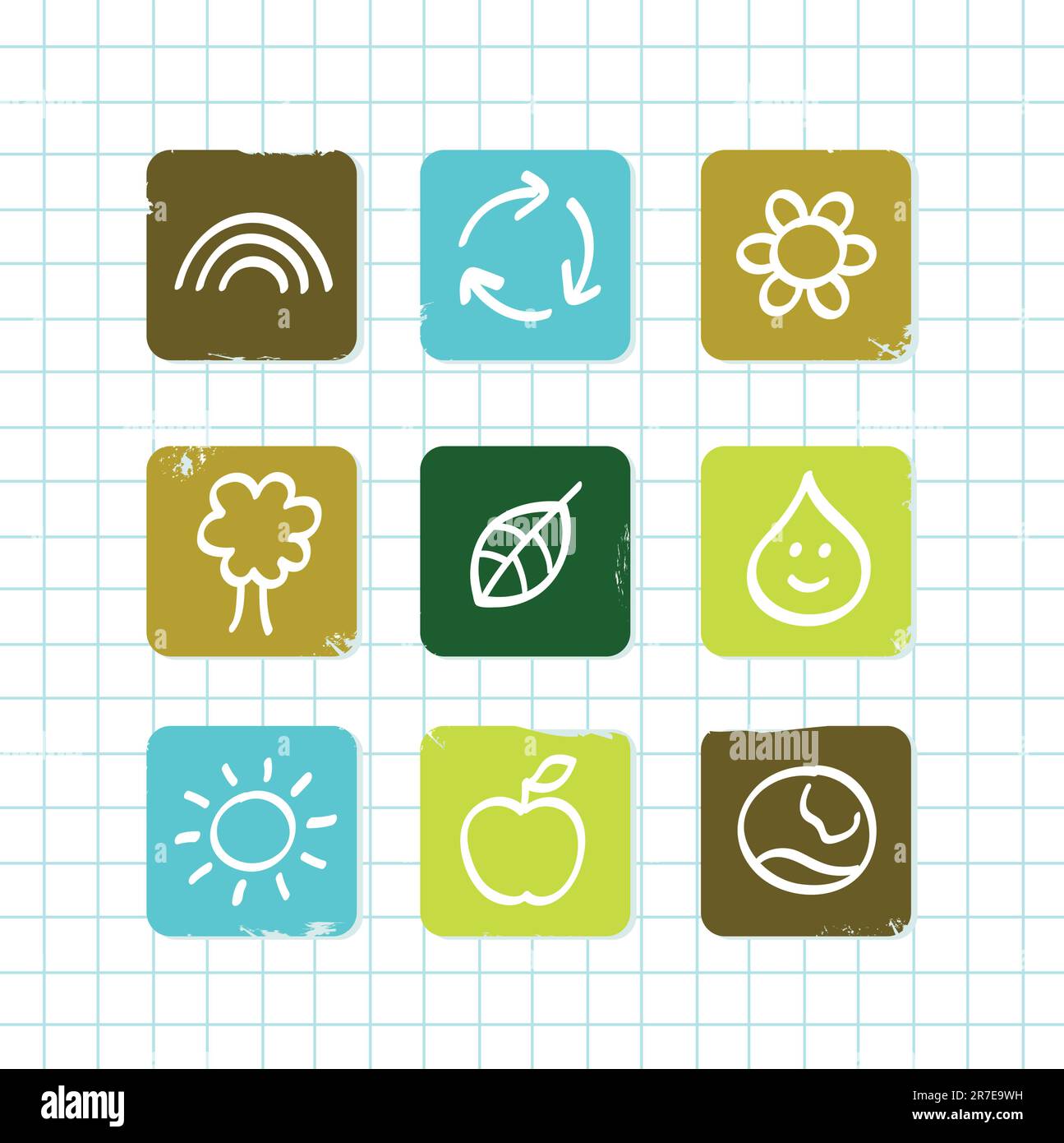 Vector icons collections for school nature and ecology lesson Stock ...