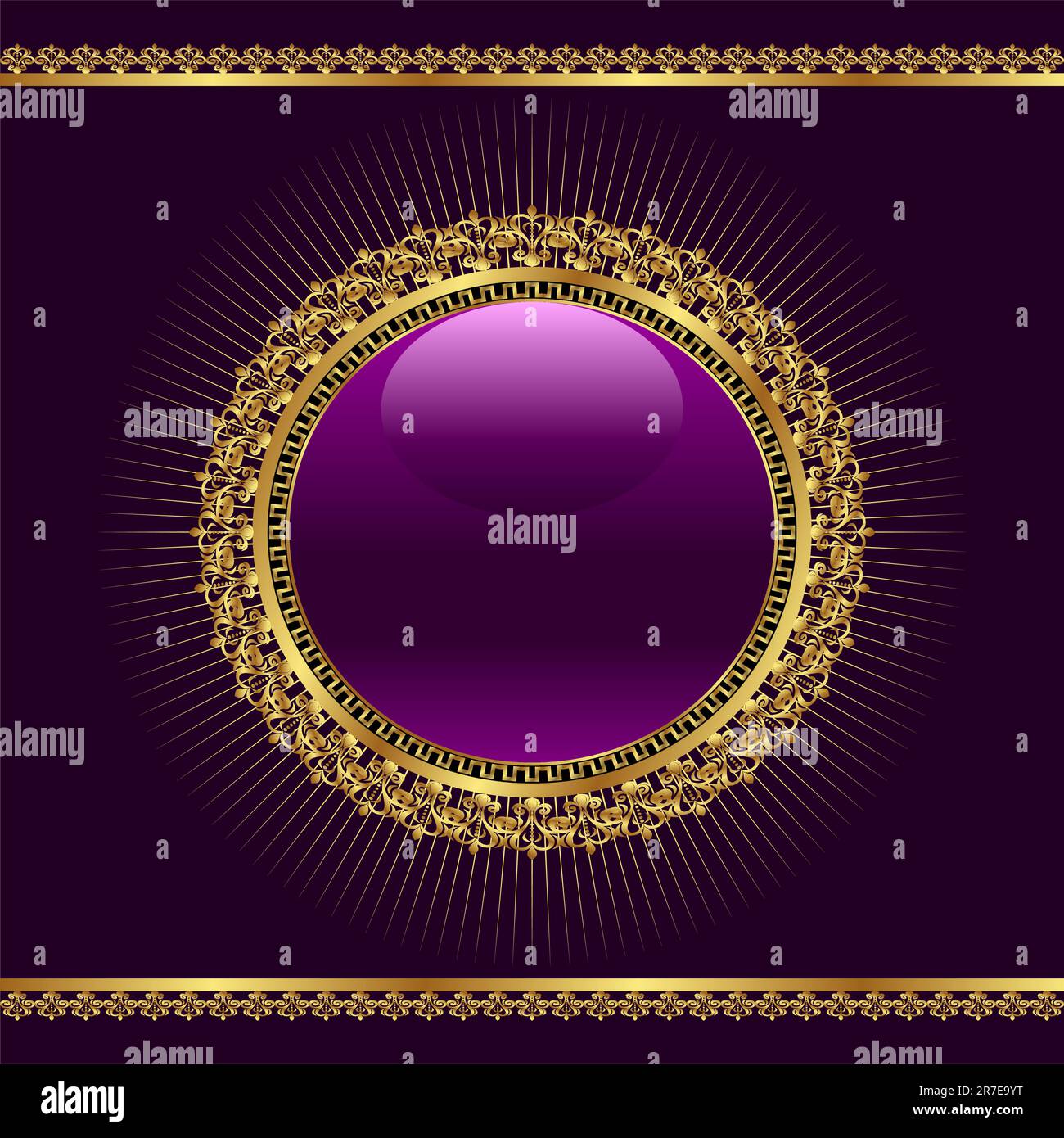 Illustration golden ornamental medallion for design - vector Stock ...