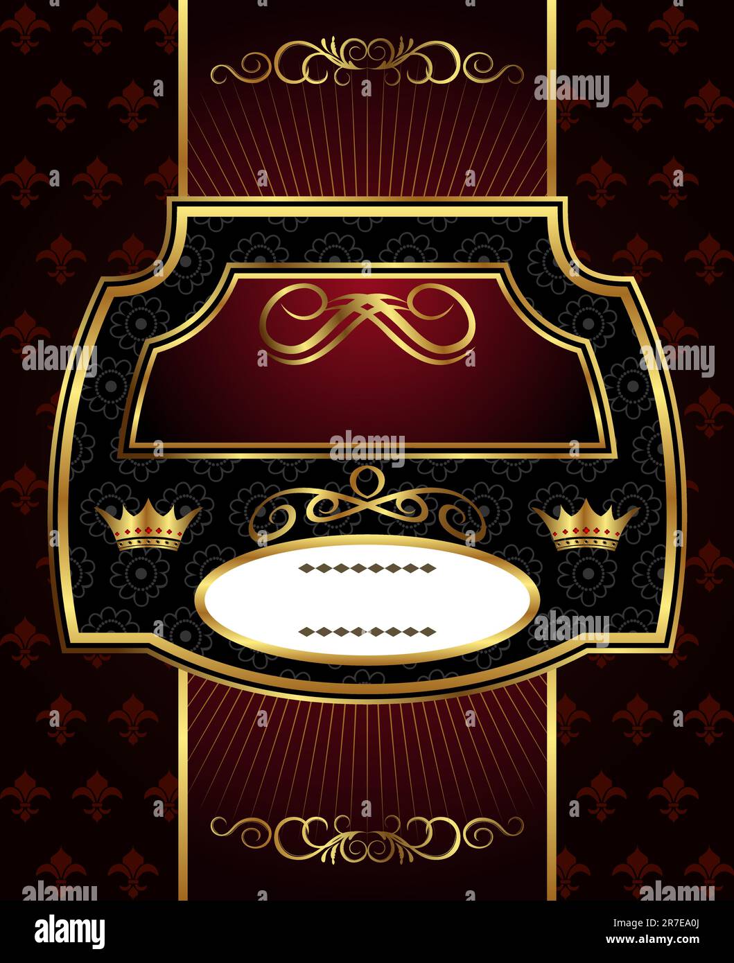 Illustration decorative gold frame label - vector Stock Vector Image ...