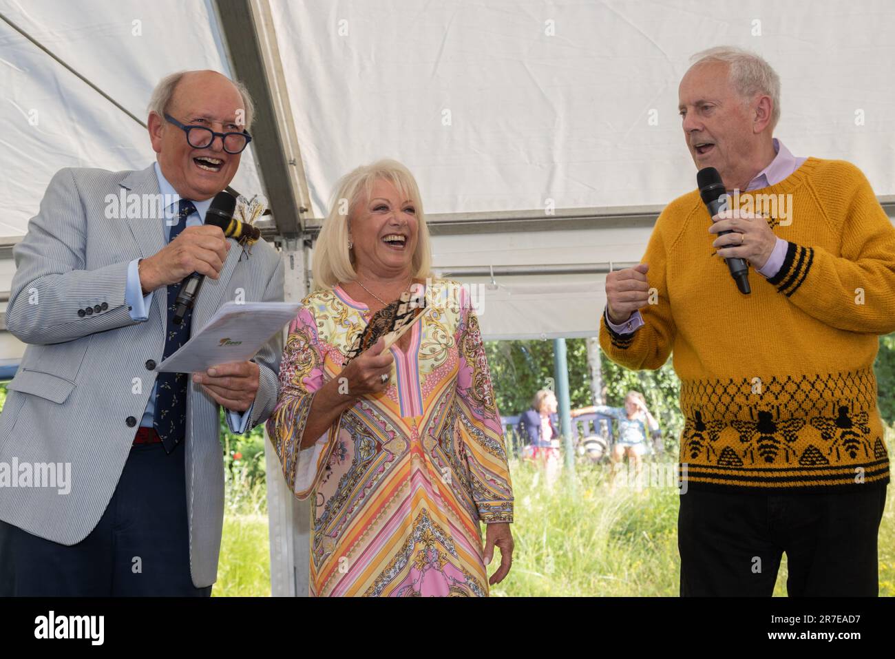 LONDON, UK: June 14, 2023, Elaine Paige, Gyles Brandreth & Charlie Ross ...