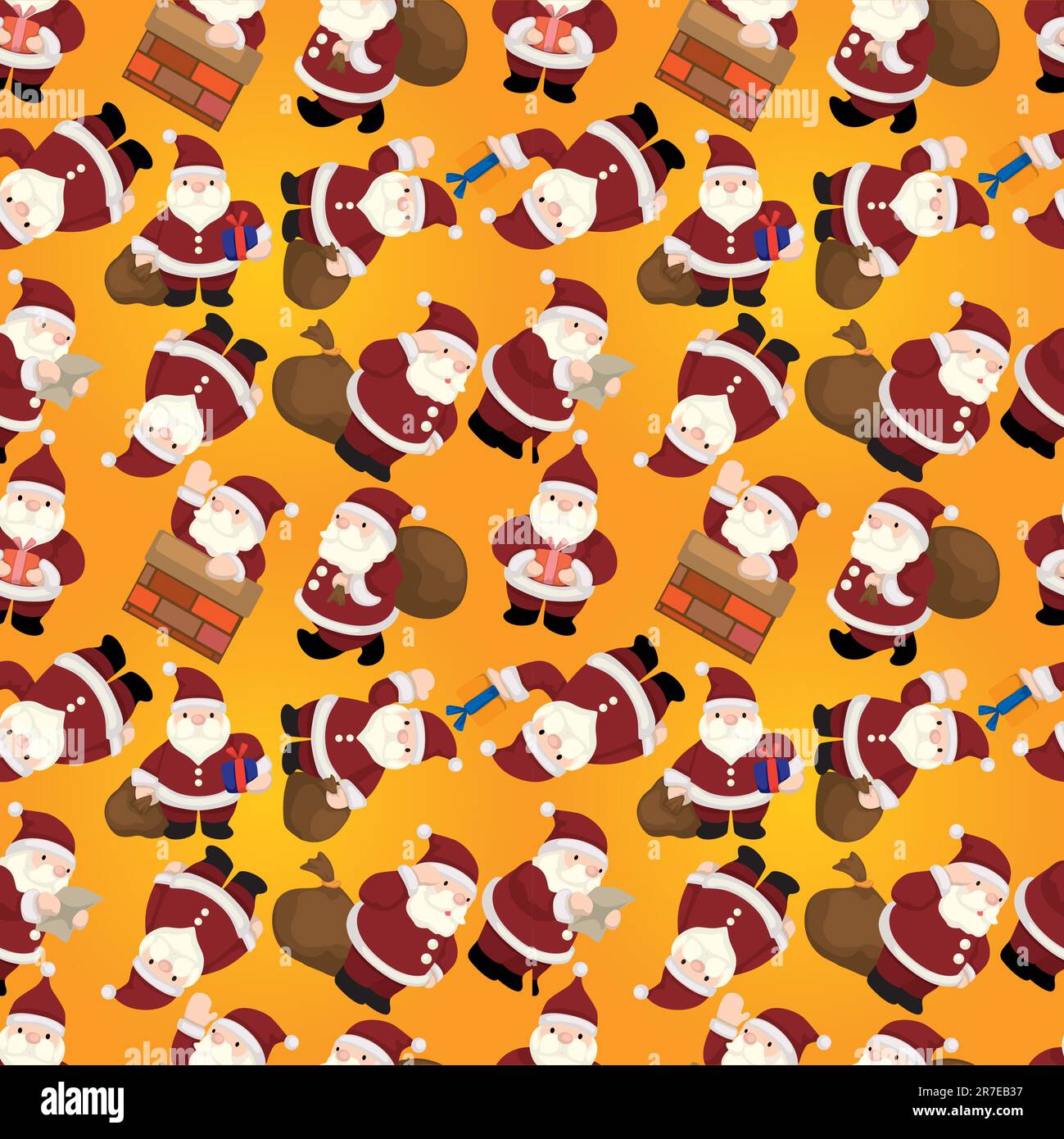 Seamless Christmas Funny Cartoon Stock Vector Image And Art Alamy