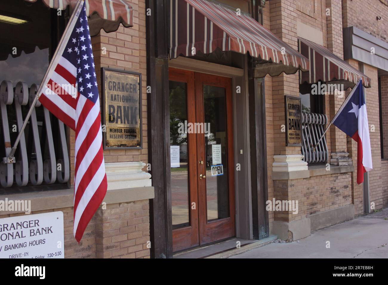 Granger TX: June 7, 2023 - Historic Downtown Bank Building in Granger ...