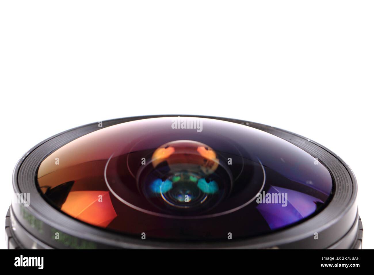 lens of photo camera (objective) isolated on the white background Stock ...