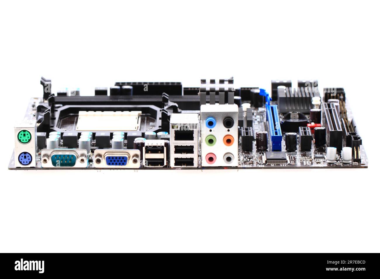 computer motherboard isolated on the white background Stock Photo - Alamy