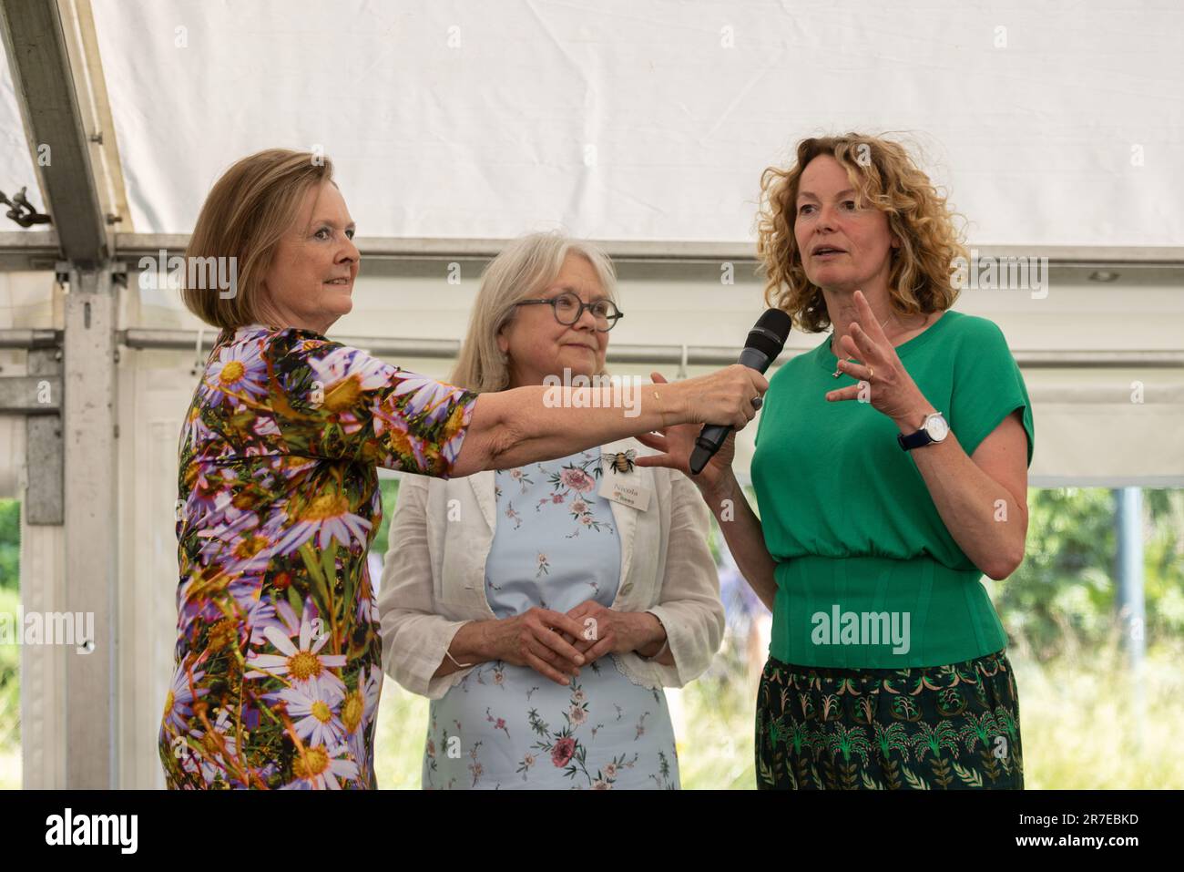 LONDON, UK: June 14, 2023, Martha Kearney & Kate Humble at an auction ...