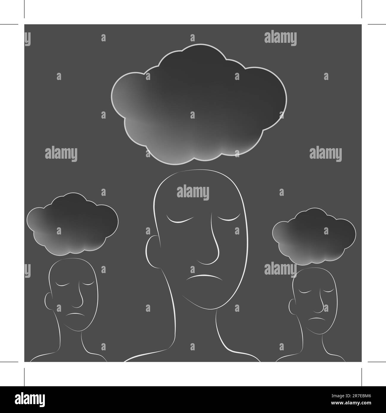 Dark cloud over her head hi-res stock photography and images - Alamy