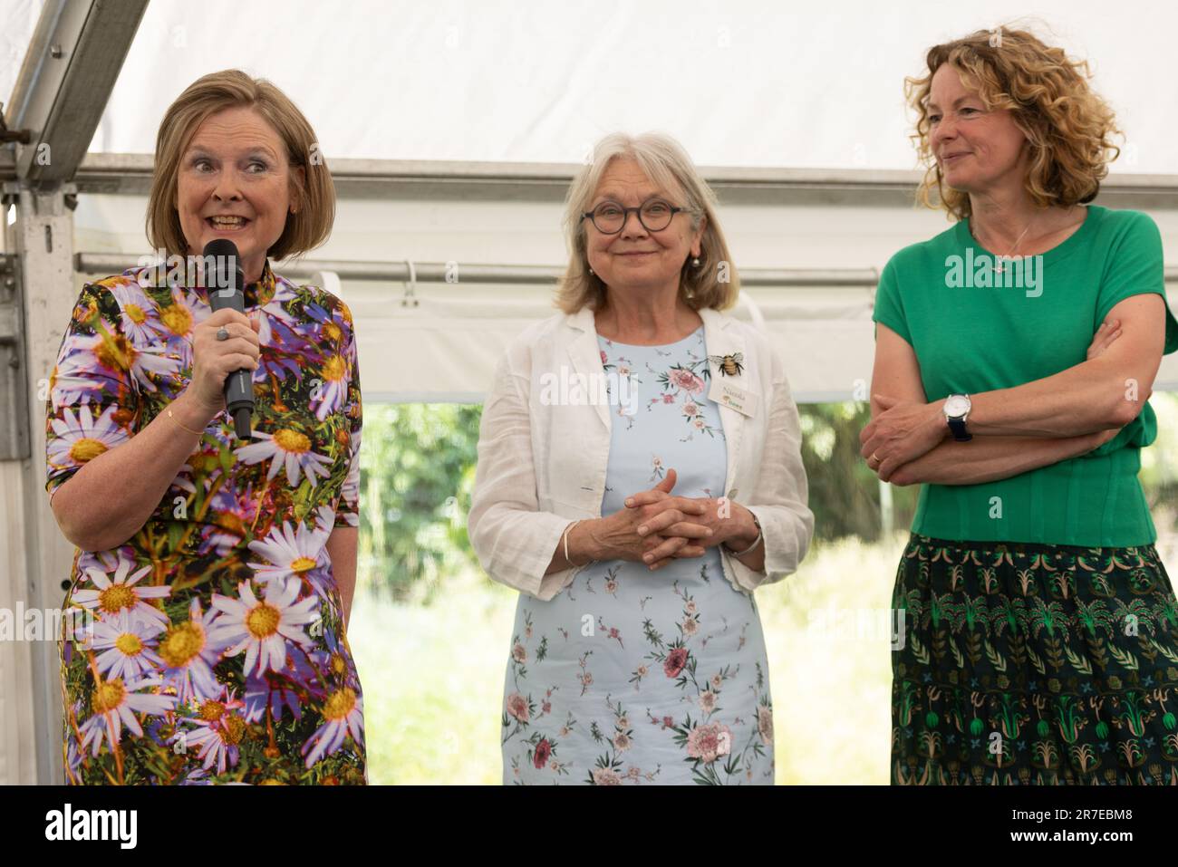 LONDON, UK: June 14, 2023, Martha Kearney & Kate Humble at an auction ...