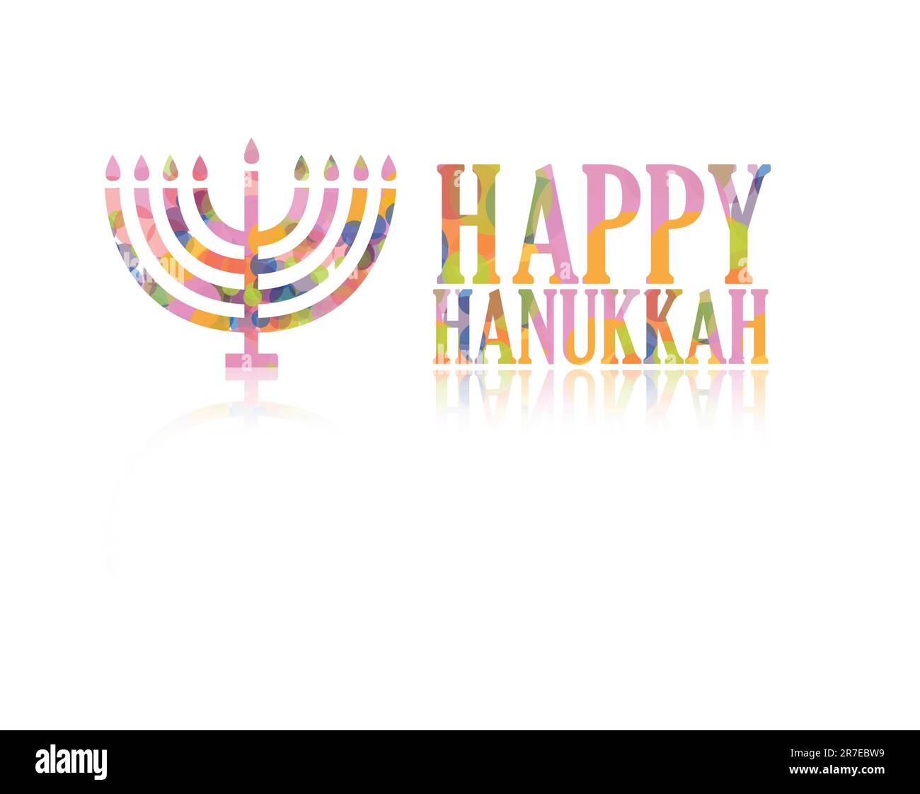 Colorful happy hanukkah logo isolated over a white background Stock ...