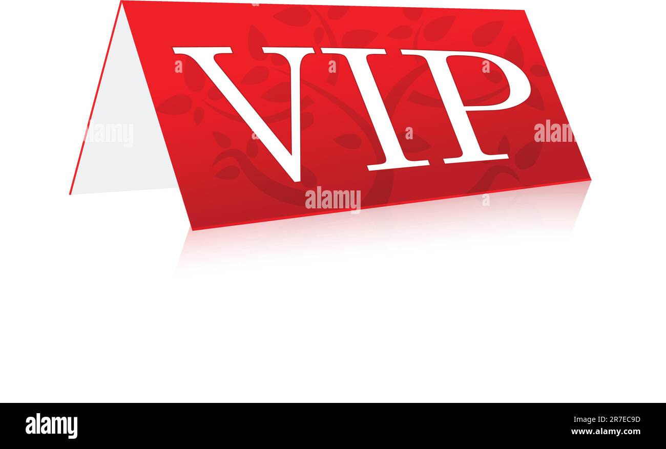Table illustration vip Sign isolated over a white background Stock ...