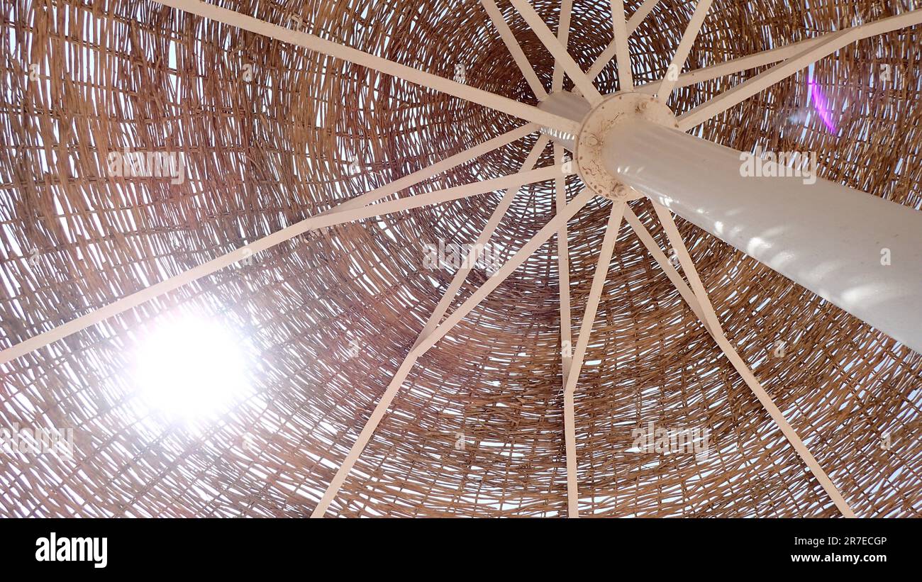 parasol texture in the hot summer as nice background Stock Photo - Alamy
