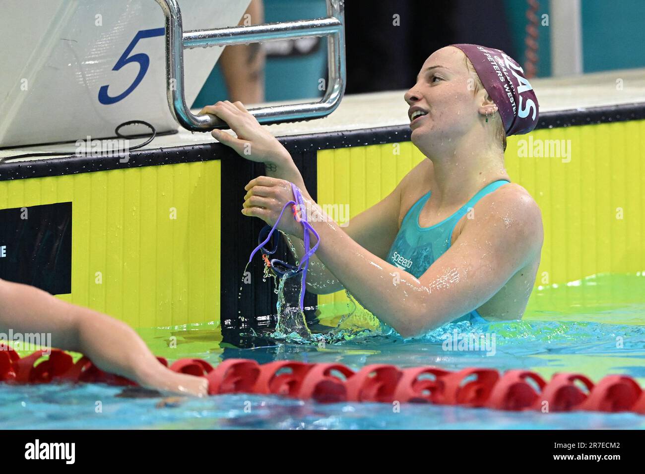 Melbourne, Australia. 15th June, 2023. Mollie O'Callaghan is seen after ...