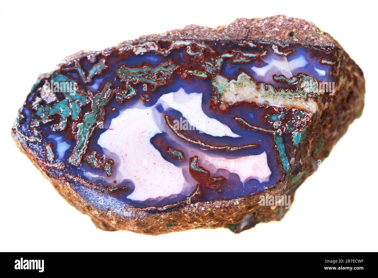 czech agate mineral gem isolated on the white background Stock Photo ...