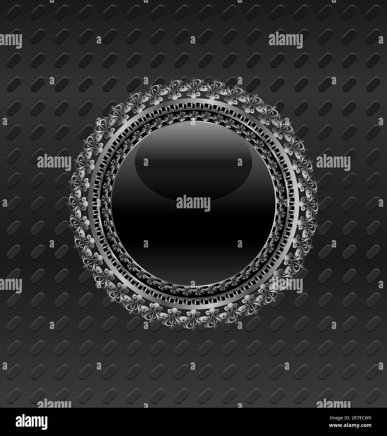 Illustration heraldic circle shield on metallic background - vector ...