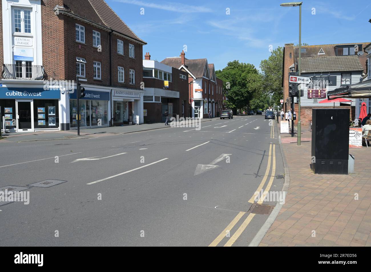 The town centre in Horley Surrey on a hot summers day in June Stock ...