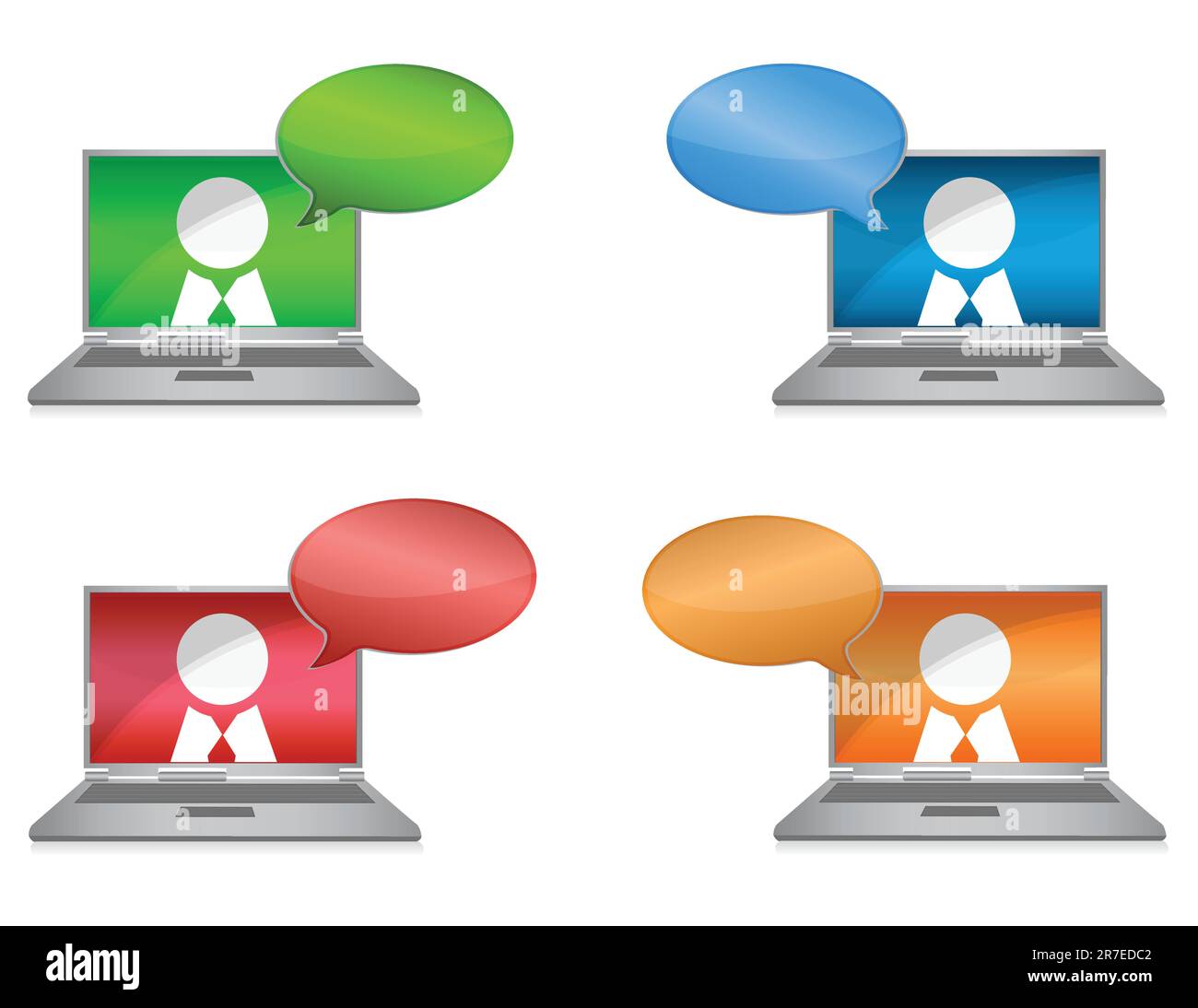 Networking colorful illustration over a white background Stock Vector ...