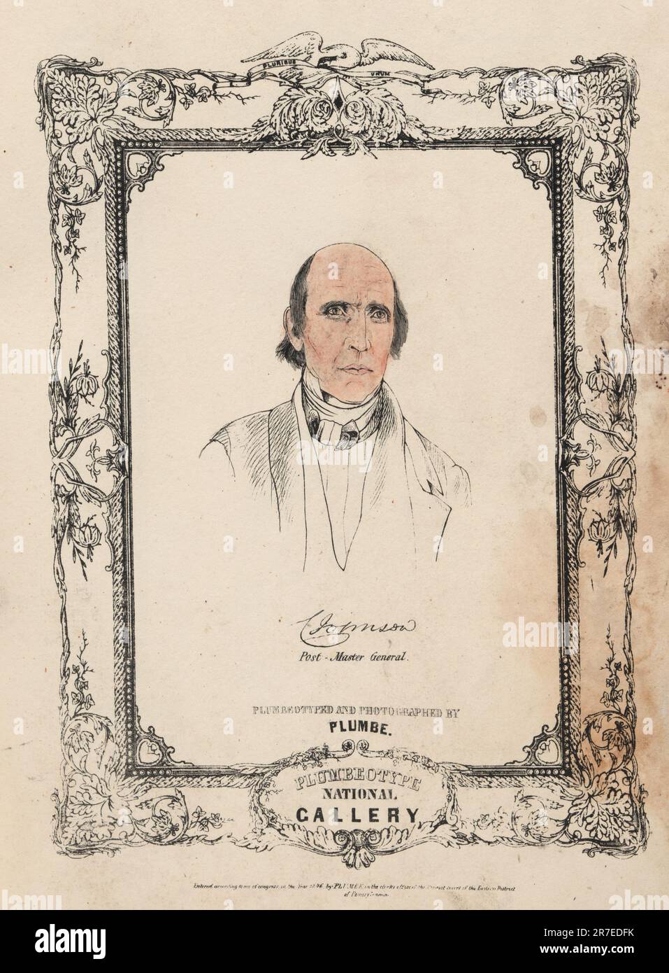 The National Plumbeotype Gallery - Cave Johnson 1847 Stock Photo - Alamy