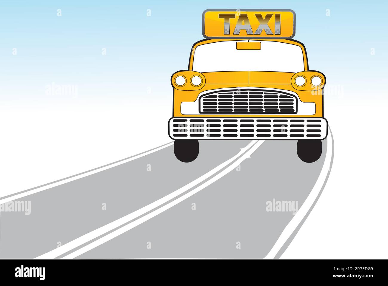 Taxi sign on light Stock Vector Images - Alamy