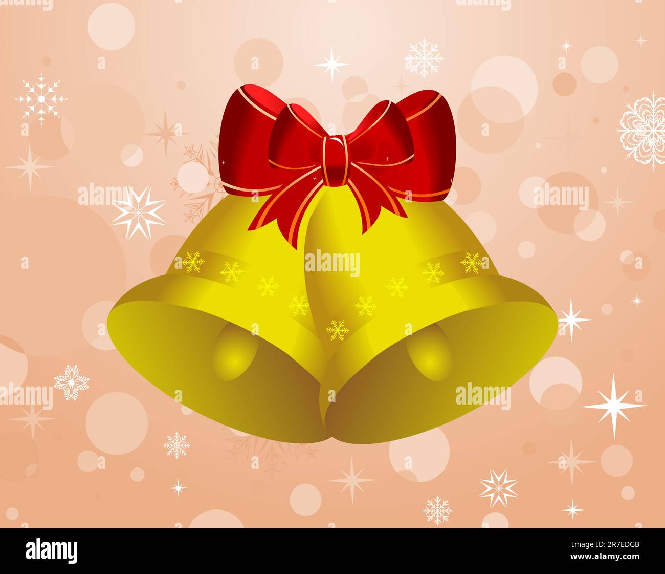Illustration Christmas background with set bells - vector Stock Vector ...