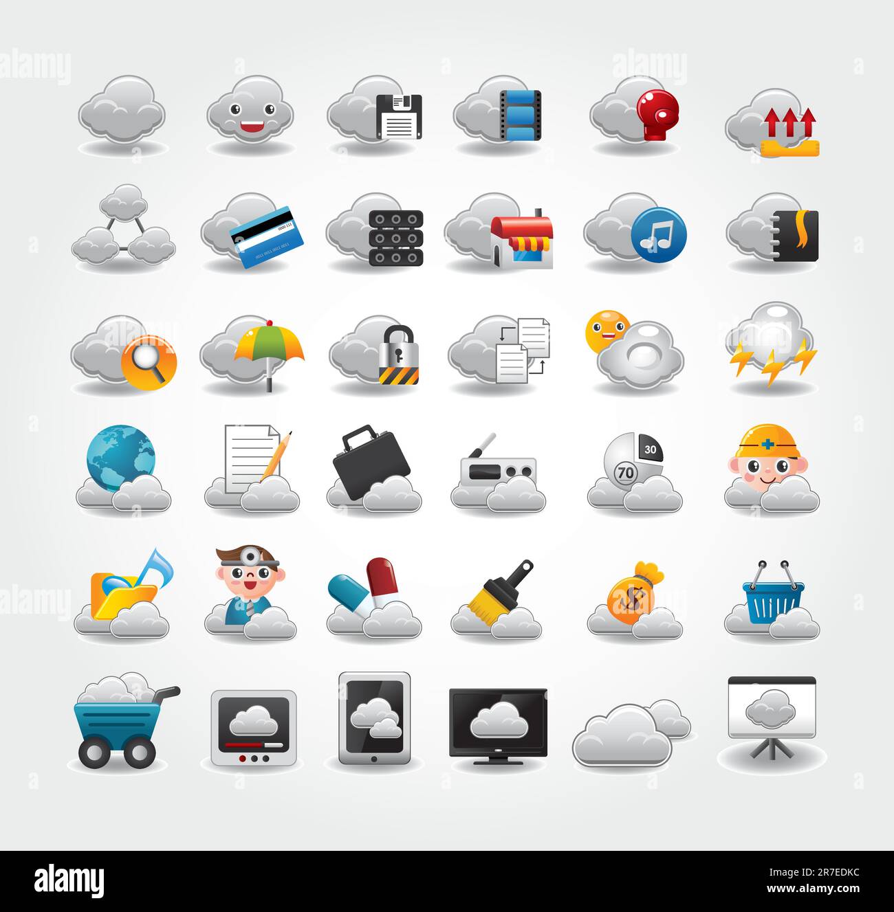 Digital network music data icons hi-res stock photography and images ...