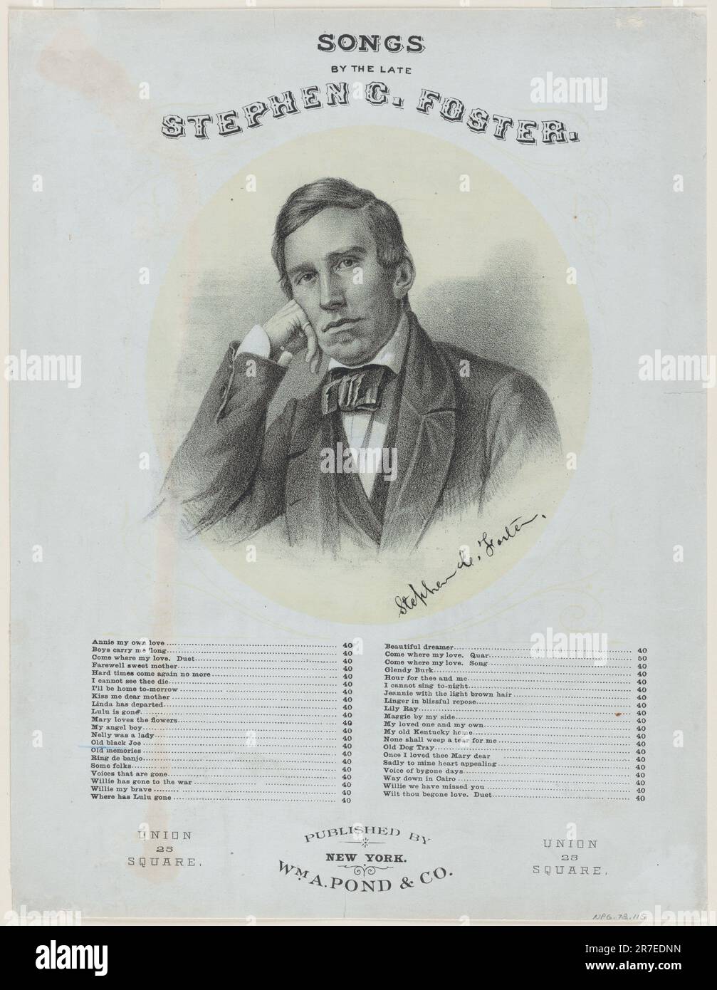 Stephen Collins Foster 1888 Stock Photo - Alamy