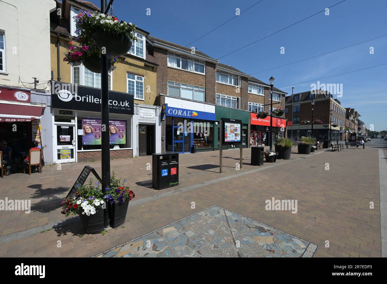The town centre in Horley Surrey on a hot summers day in June Stock ...