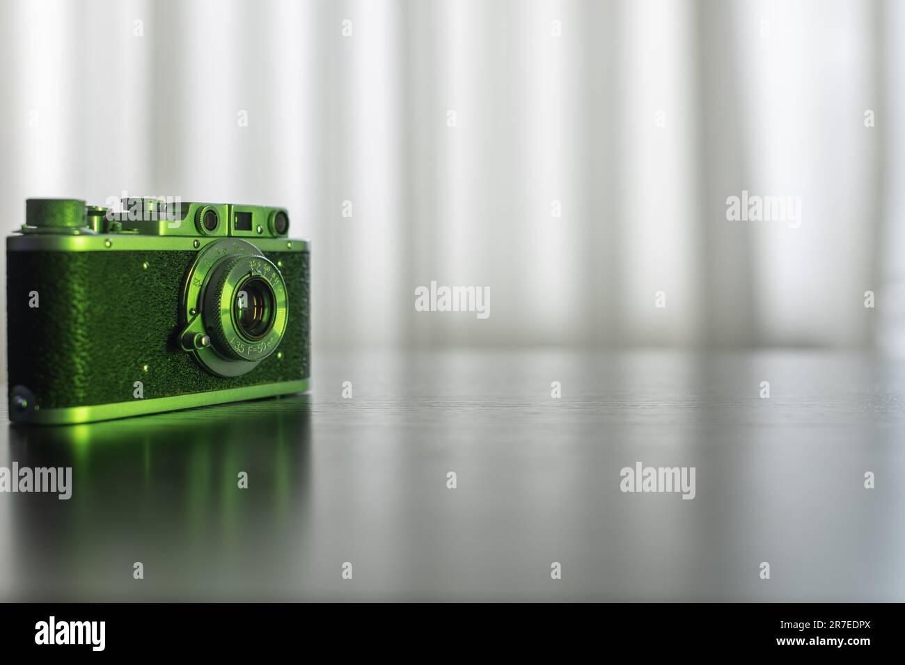 Old rare film rangefinder photo camera Stock Photo - Alamy