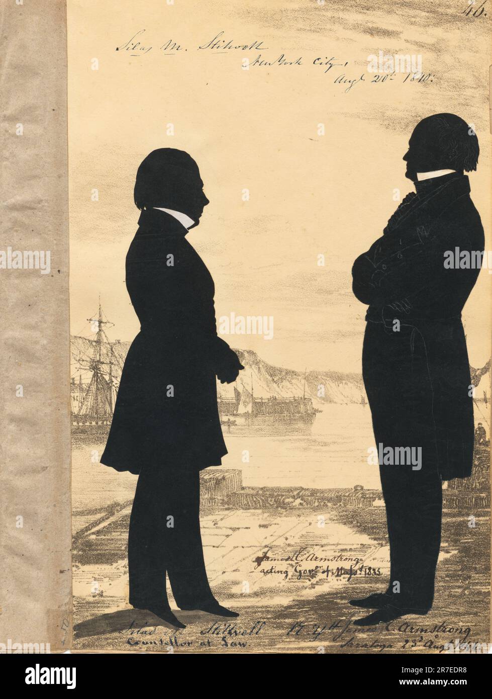 Silas Stilwell and Samuel Armstrong 1840 Stock Photo - Alamy