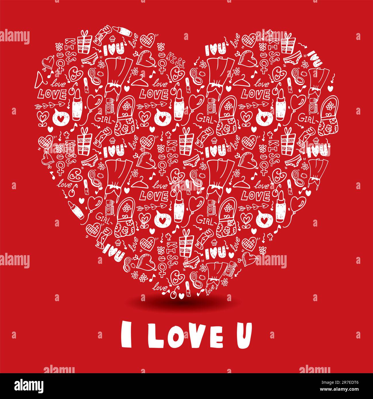 hand draw love card Stock Vector Image & Art - Alamy