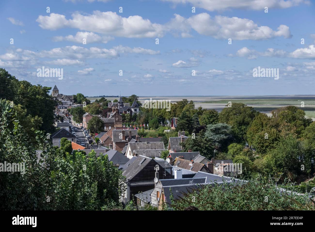 Saint-Valery-sur-Somme (northern France): overview of the village from ...
