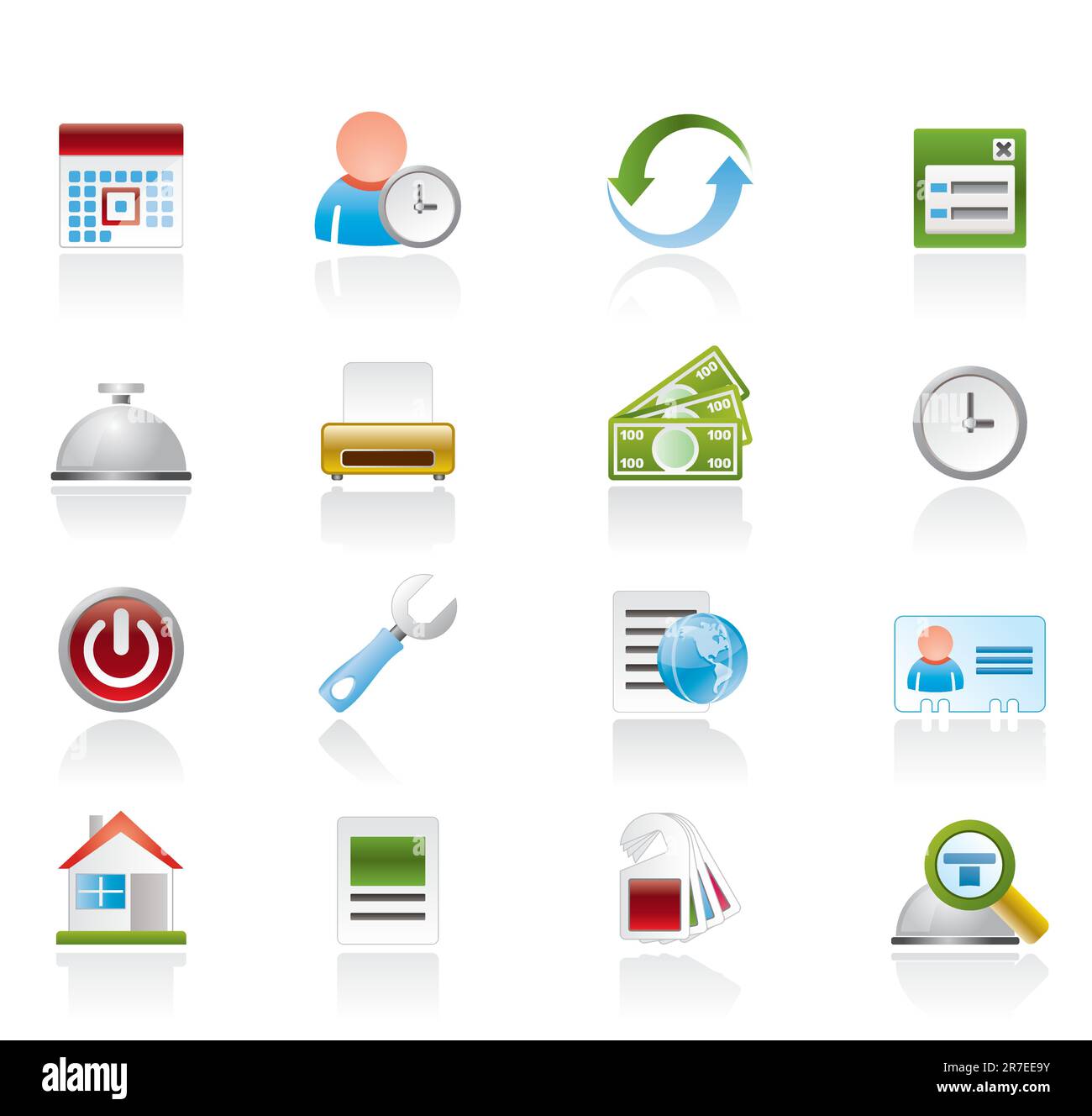 reservation and hotel icons - vector icon set Stock Vector Image & Art ...