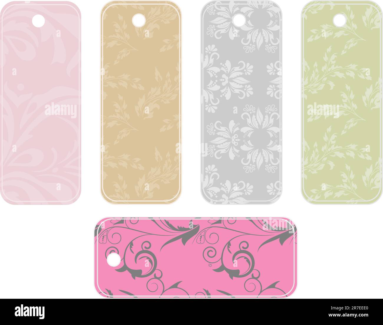 Set of vector floral tags Stock Vector Image & Art - Alamy