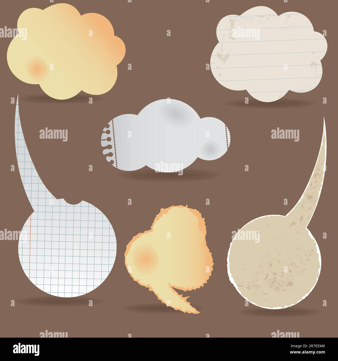 Paper speech bubble. Dialog cloud. Vector illustration. Elements for ...