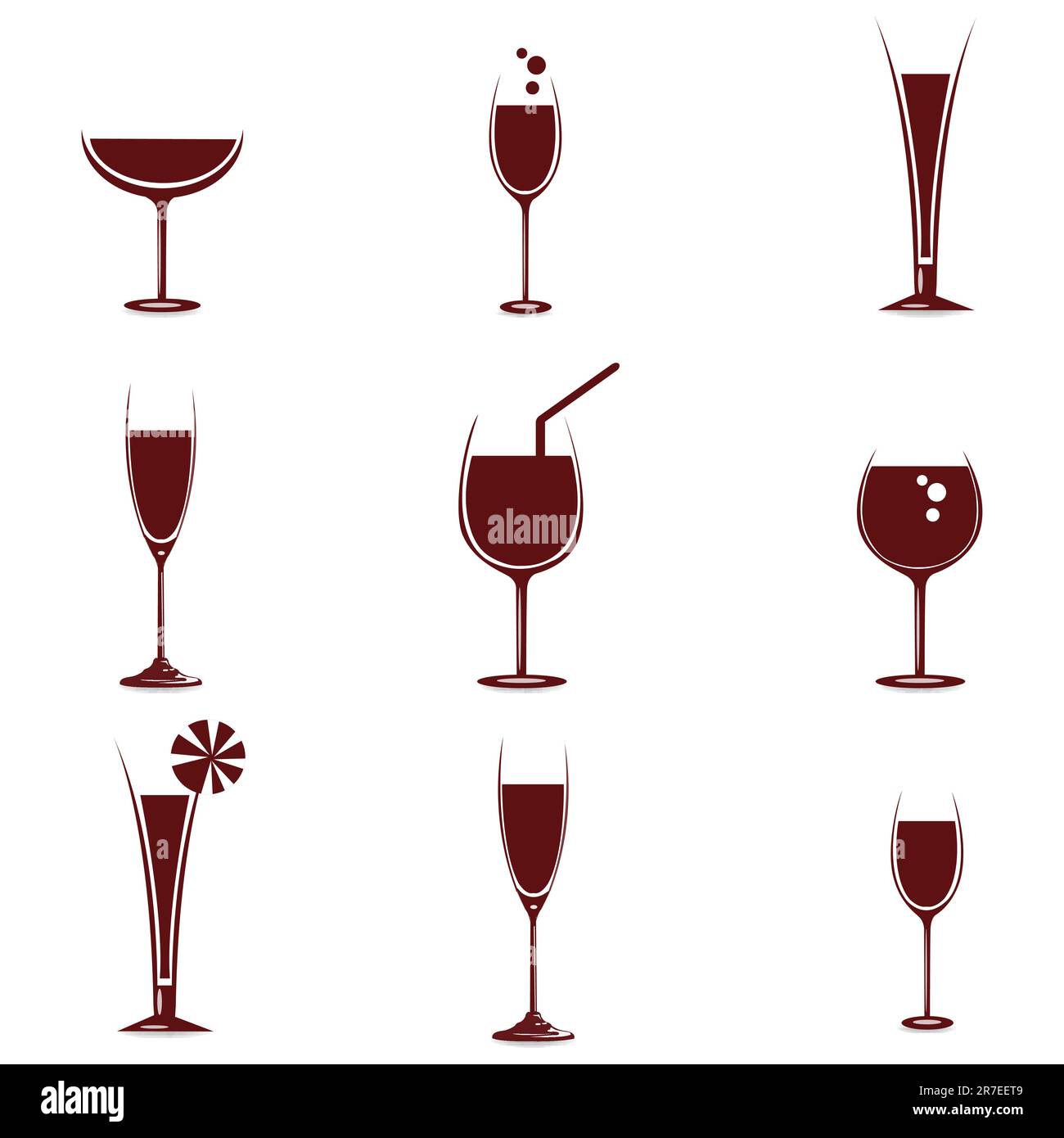 Wine in glasses fresh Stock Vector Images - Alamy