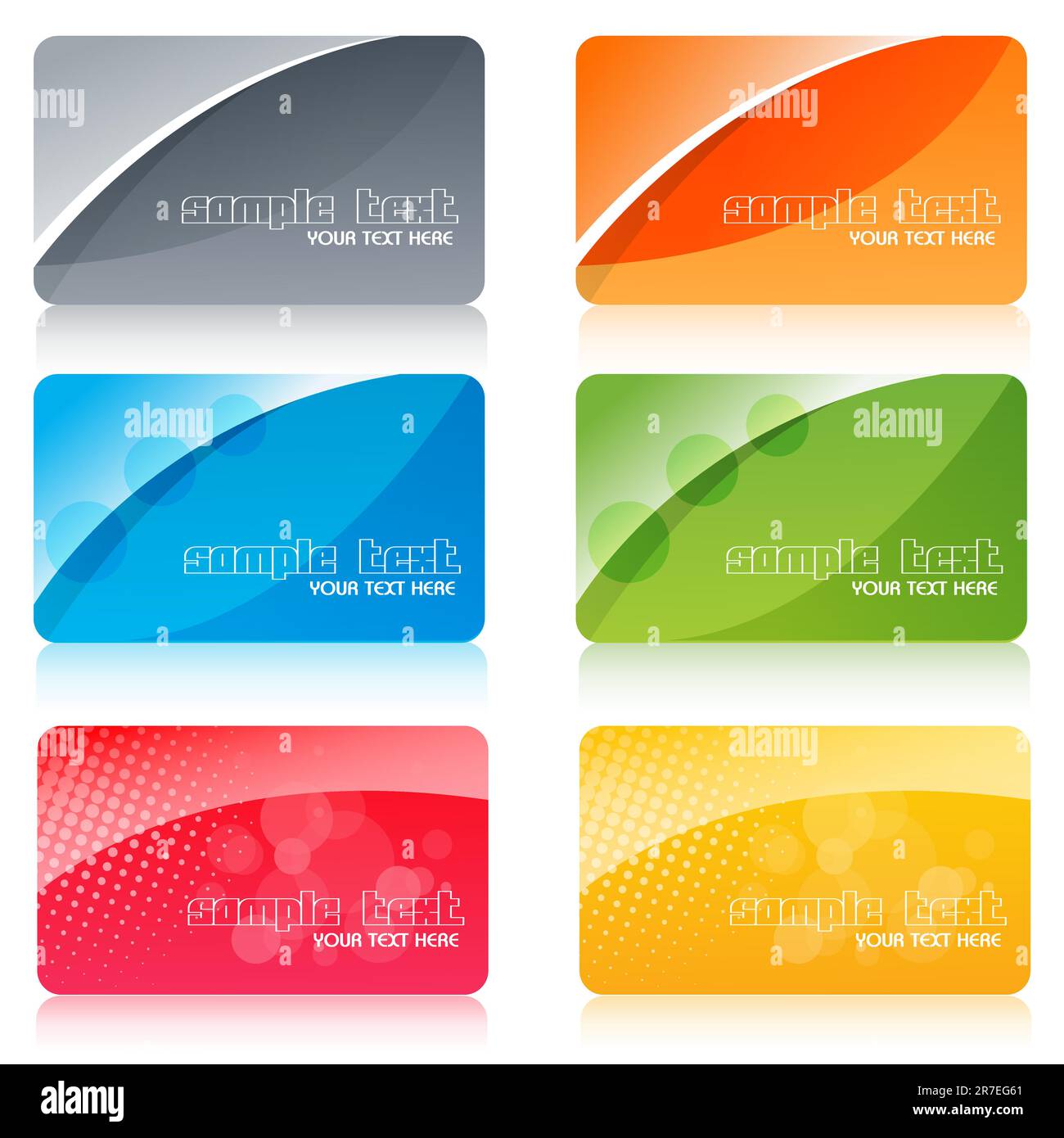 illustration of colorful cards on white background Stock Vector Image ...