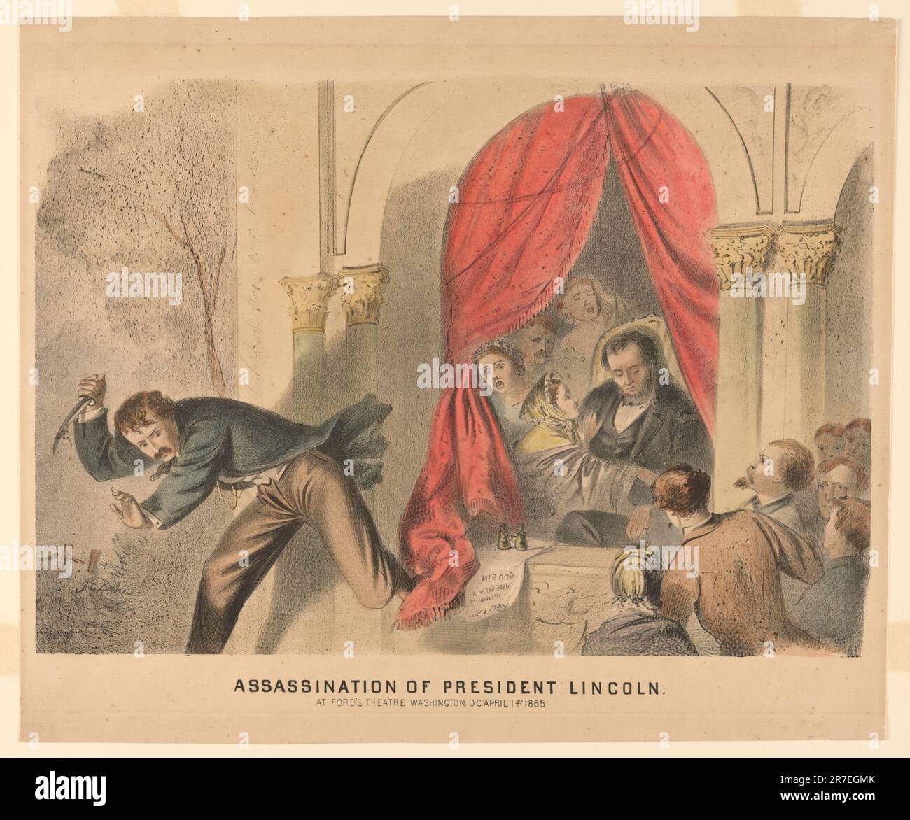 Assassination of President Lincoln c. 1865 Stock Photo - Alamy