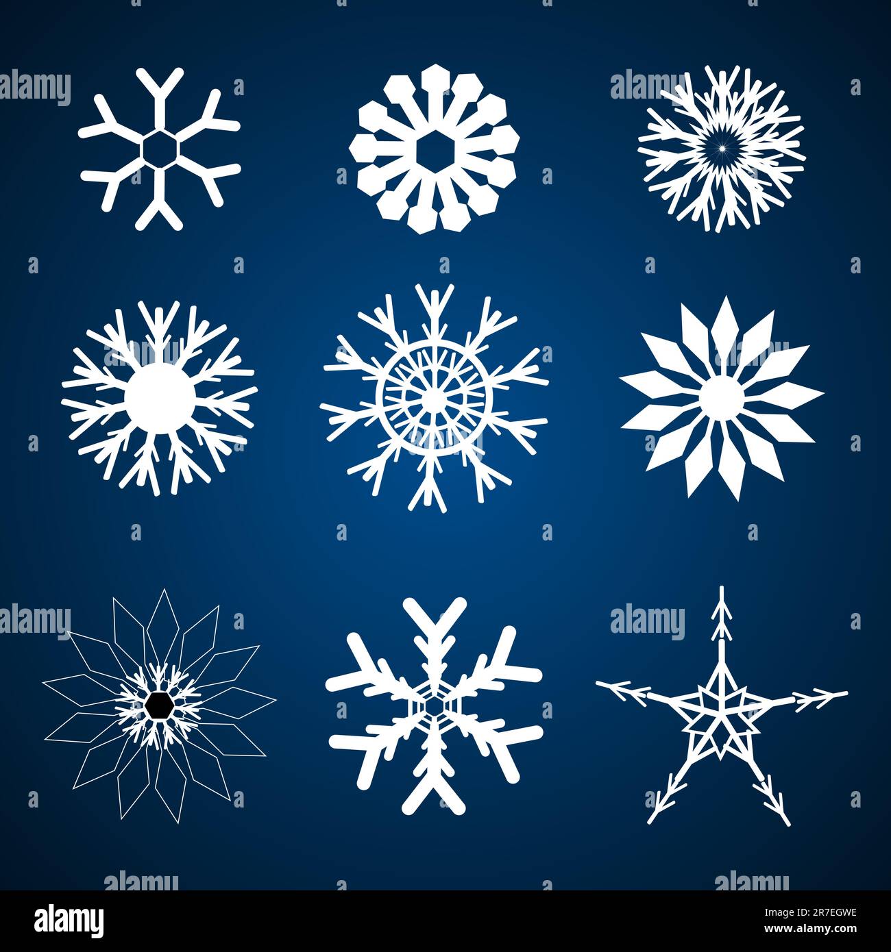 illustration of different snowflakes Stock Vector Image & Art - Alamy