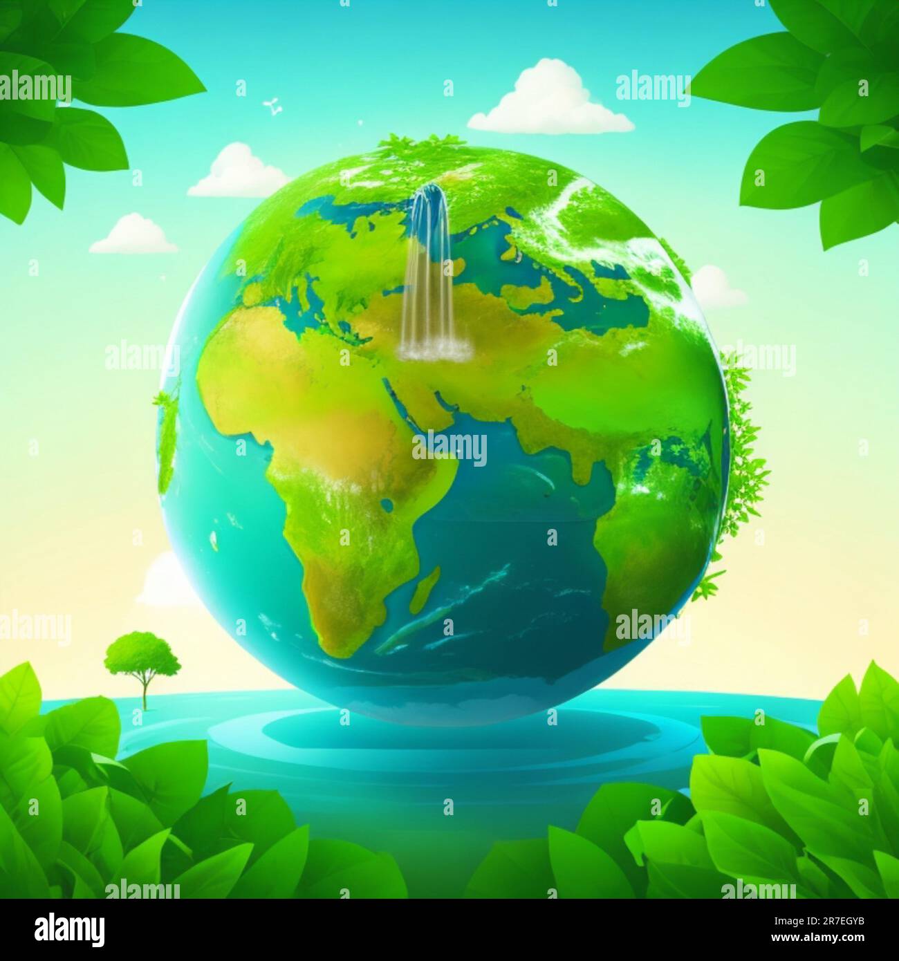 World Green Day, Earth Circle Save the World Environment Stock Photo ...