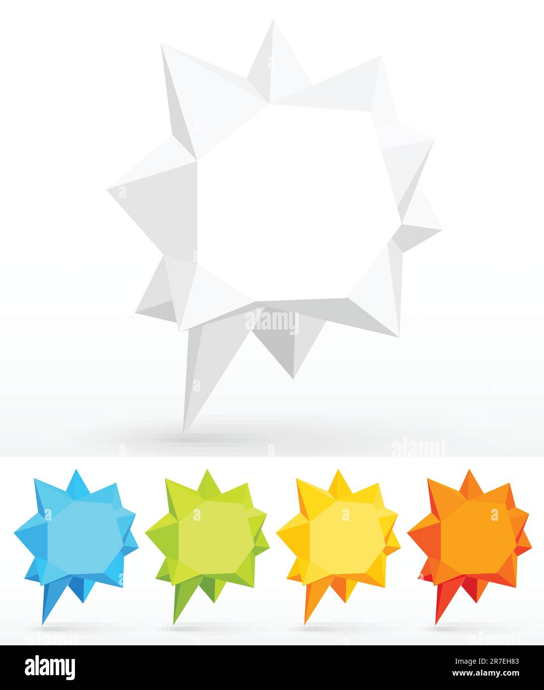 Rumpled colorful bubbles for speech. Vector illustration Stock Vector ...
