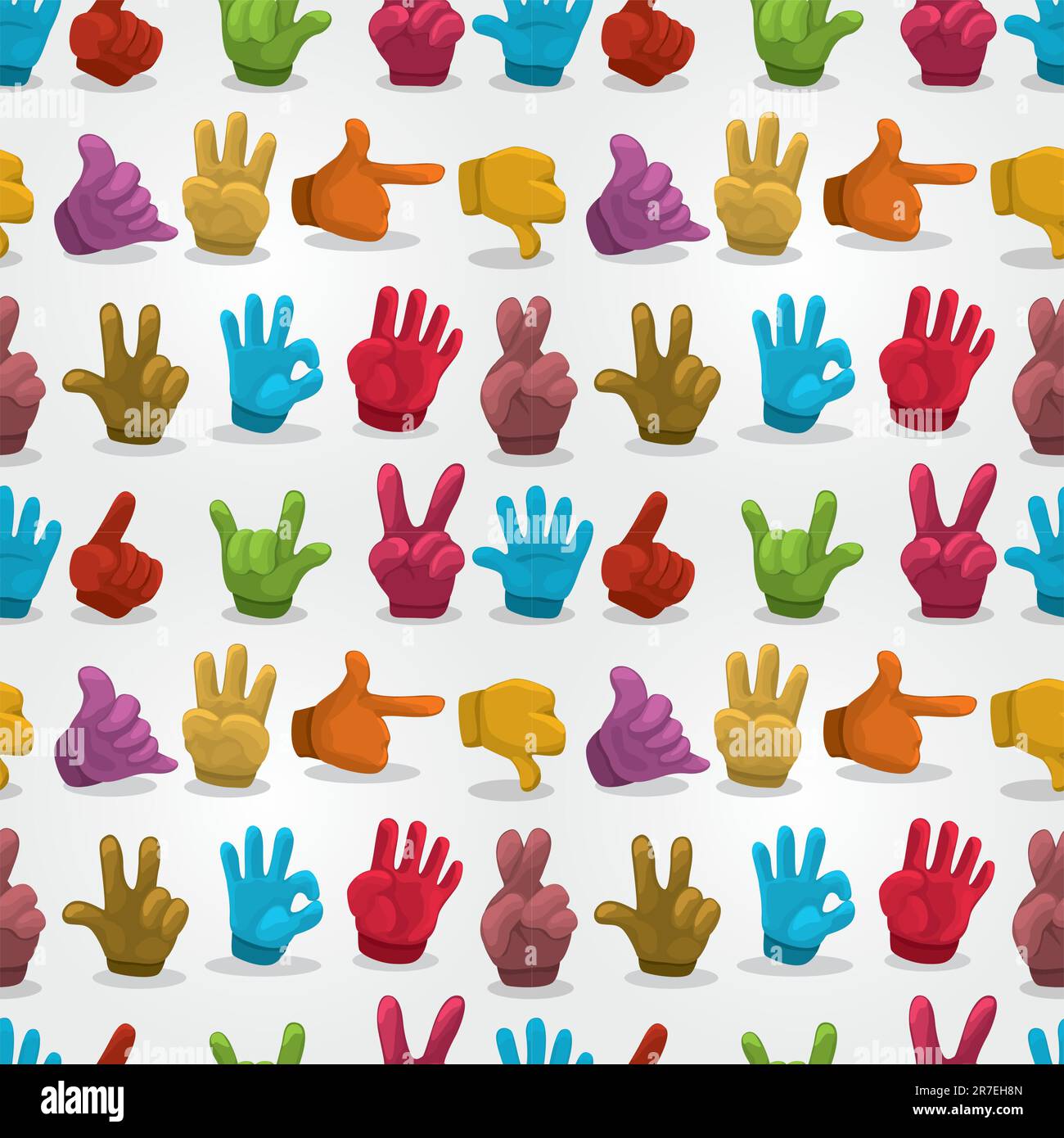 Cartoon Hands seamless pattern Stock Vector Image & Art - Alamy