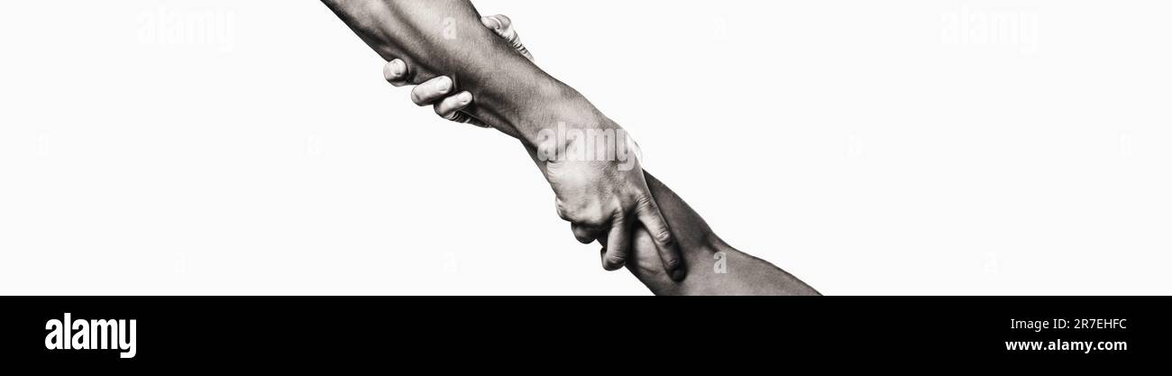 Helping hand concept and international day of peace, support. Closeup ...