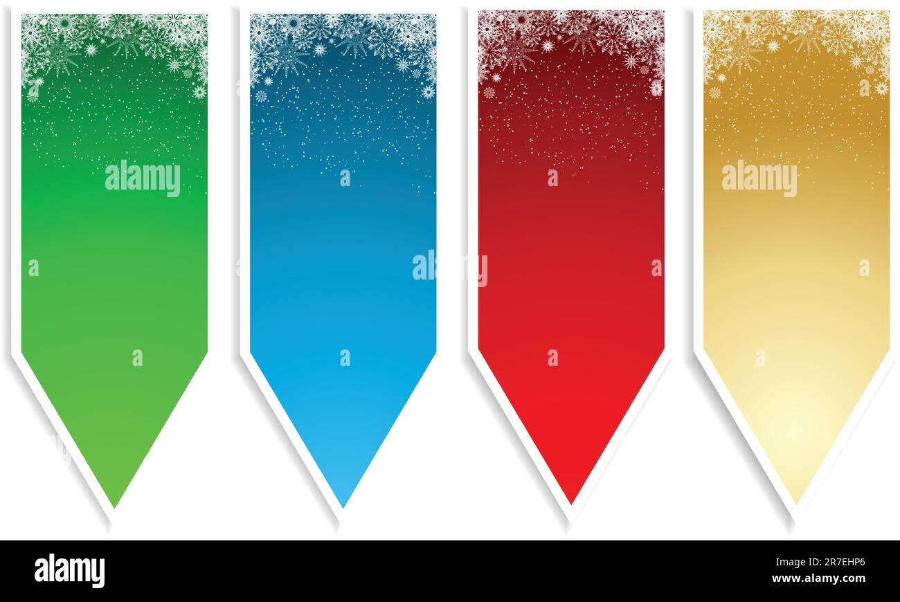 Collection of four different coloured Christmas labels Stock Vector ... Collection of four different coloured Christmas labels Stock Vector ...